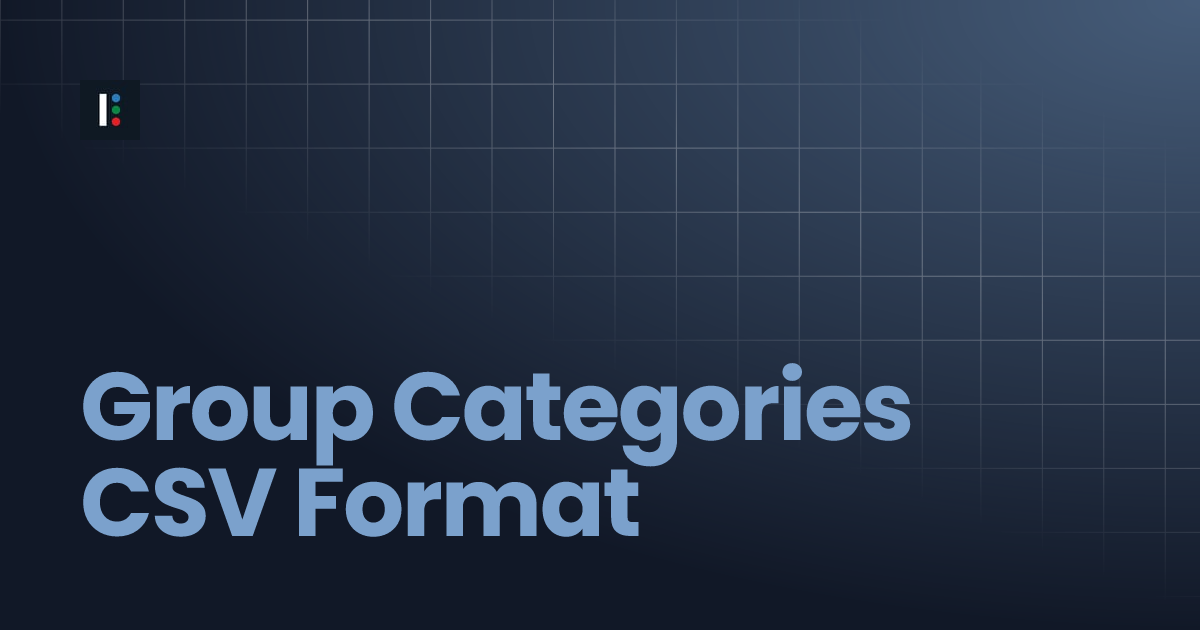 Group Categories CSV Format | Instructure Developer Documentation Portal