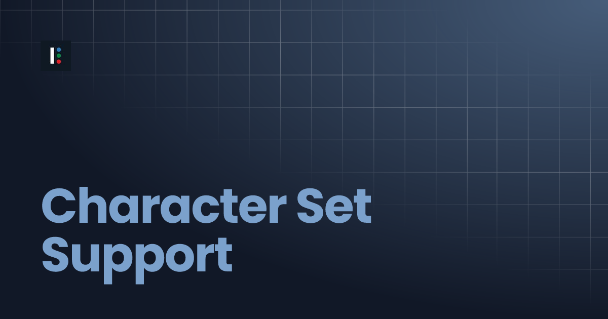 Character Set Support | Instructure Developer Documentation Portal