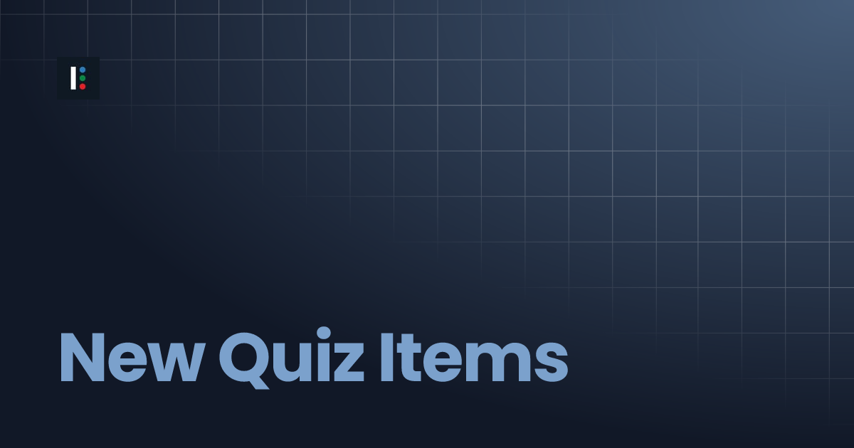 New Quiz Items | Instructure Developer Documentation Portal