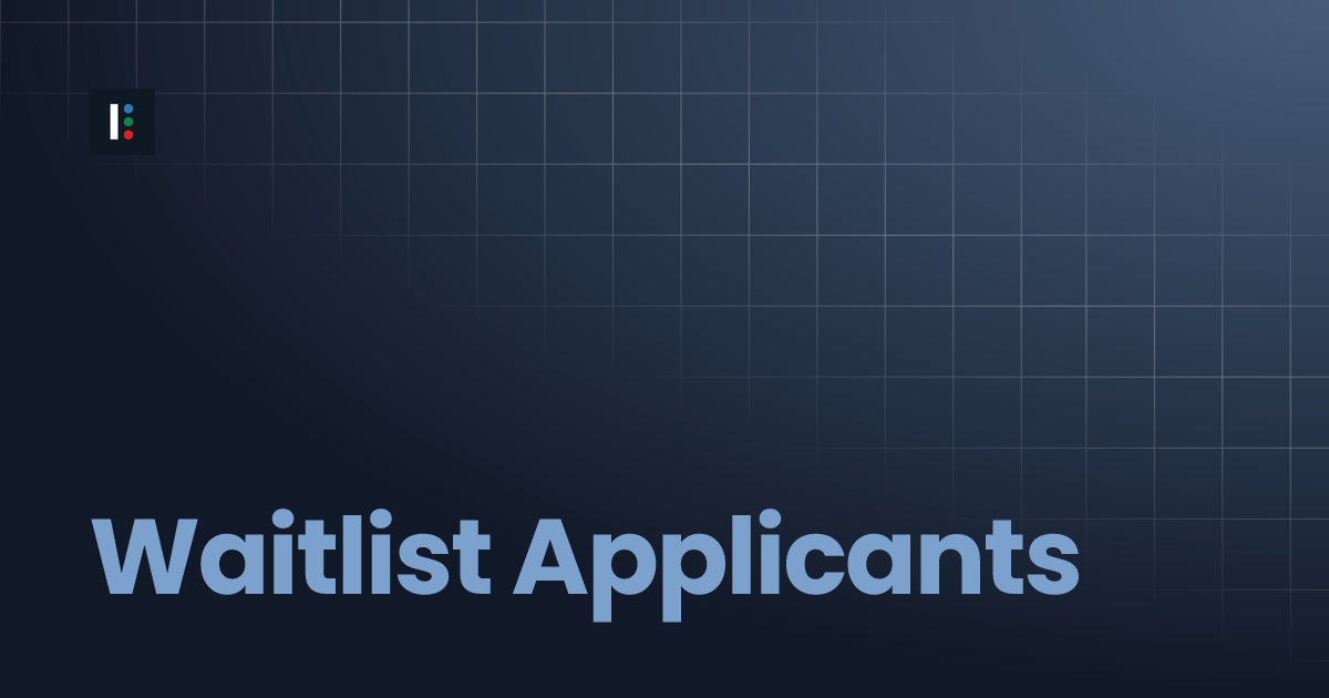 Waitlist Applicants | Instructure Developer Documentation Portal