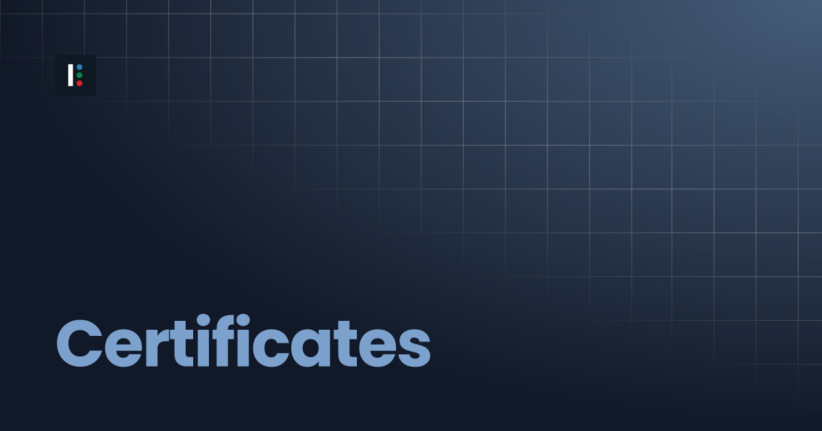 Certificates | Instructure Developer Documentation Portal