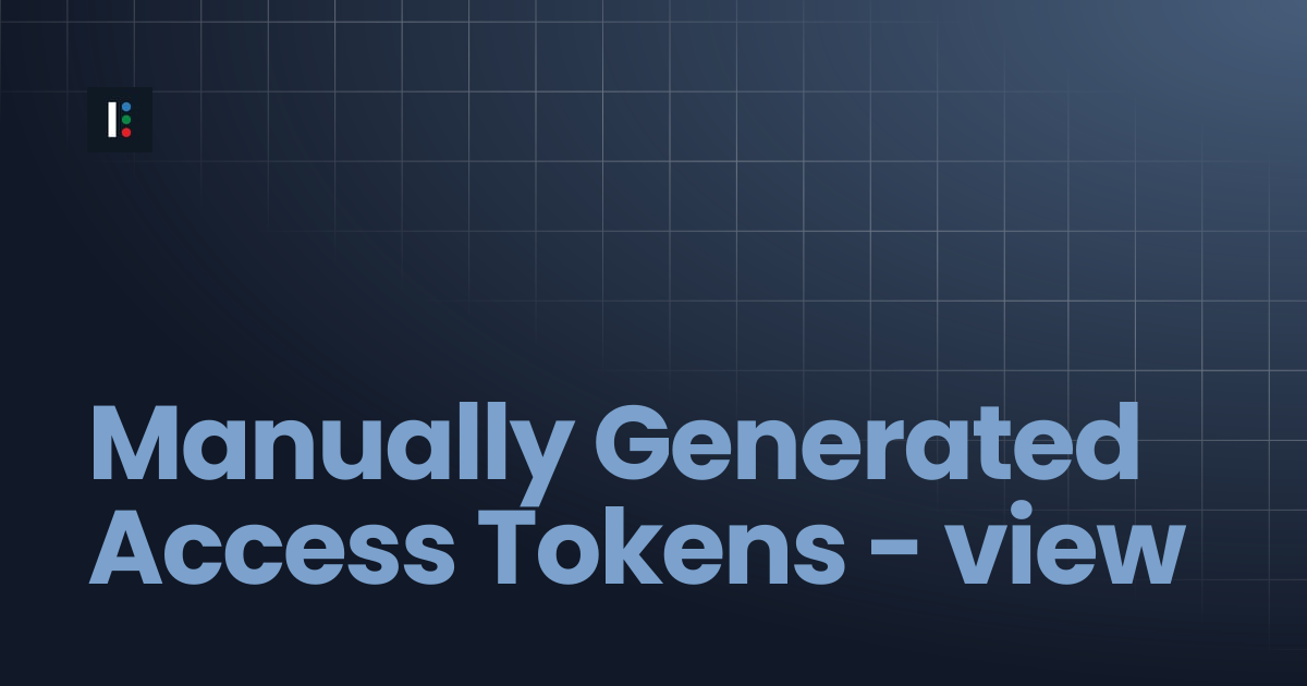 Manually Generated Access Tokens - view | Instructure Developer ...