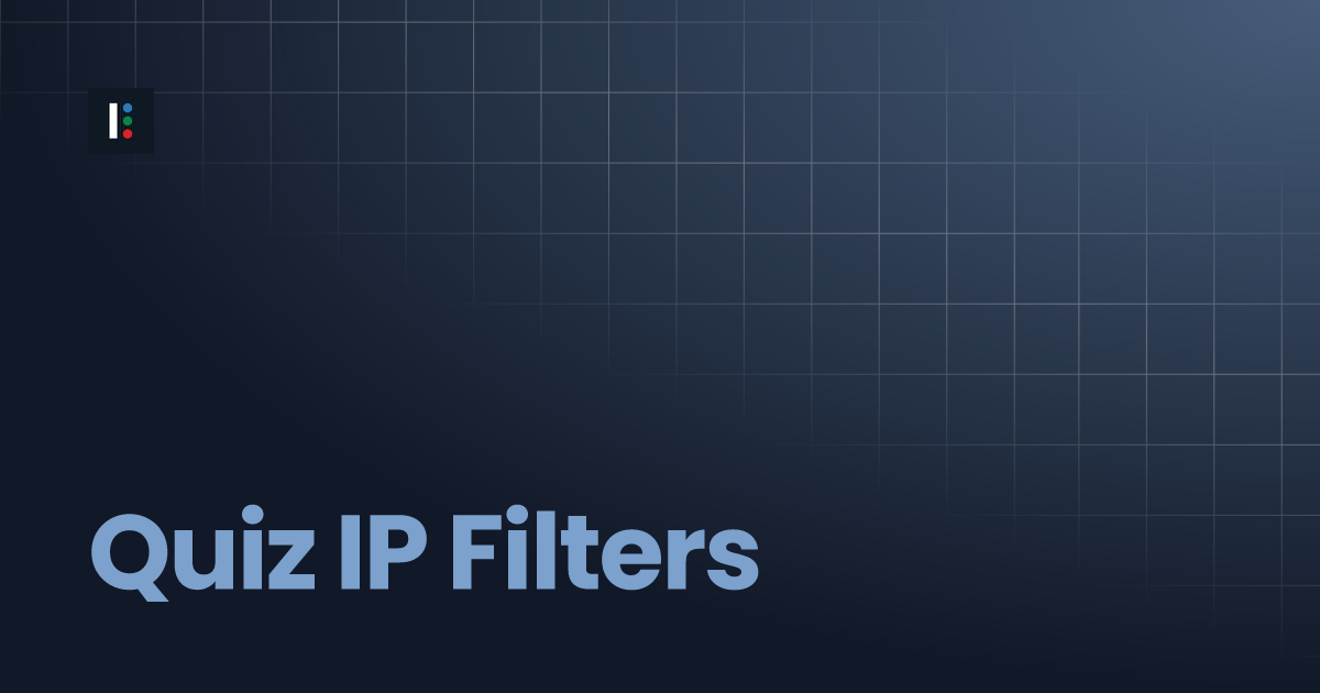 Quiz IP Filters | Instructure Developer Documentation Portal