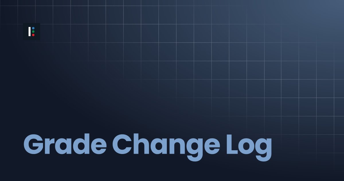 Grade Change Log | Instructure Developer Documentation Portal