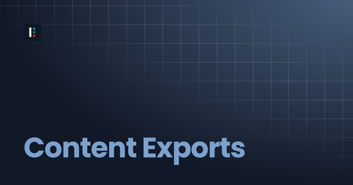 Content Exports | Instructure Developer Documentation Portal