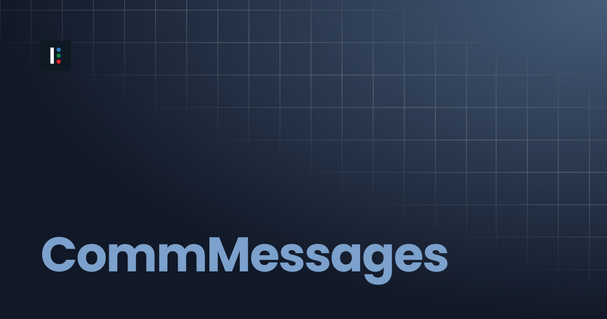 CommMessages | Instructure Developer Documentation Portal