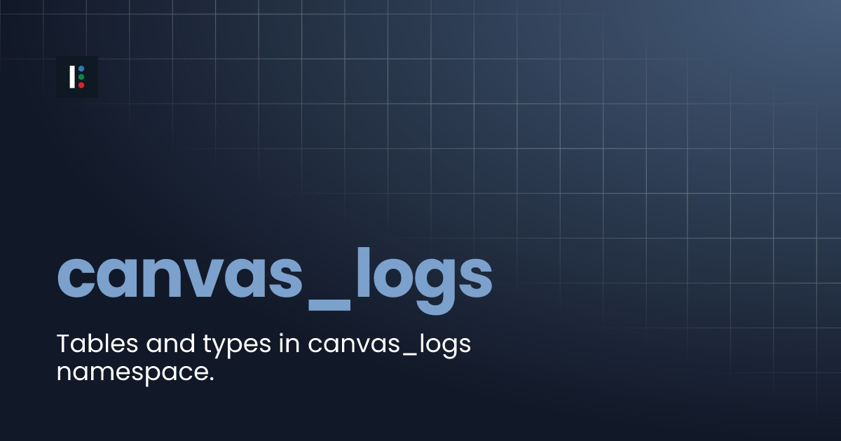 canvas_logs | Instructure Developer Documentation Portal